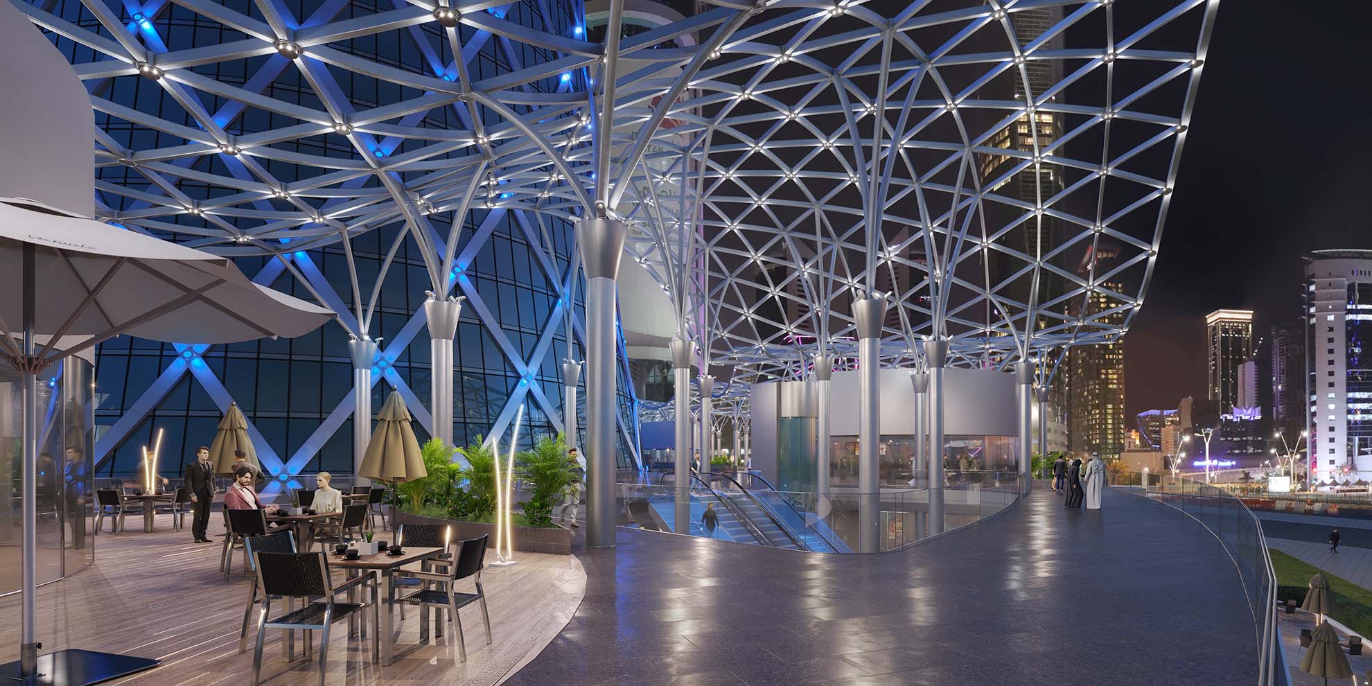 Tornado Dune Plaza Doha,3D Visualization