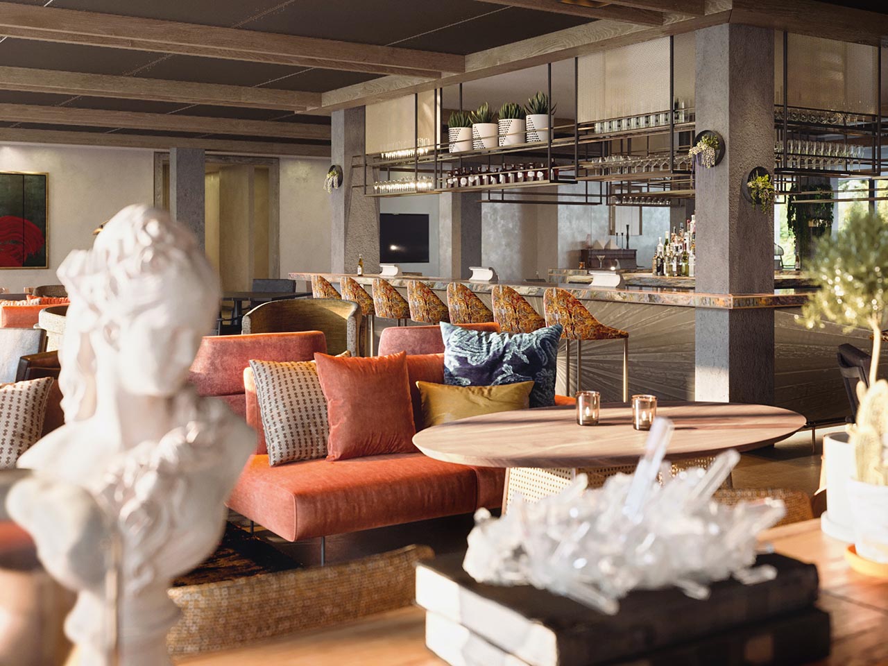 Chicago Wink Hotel,Interior Renderings