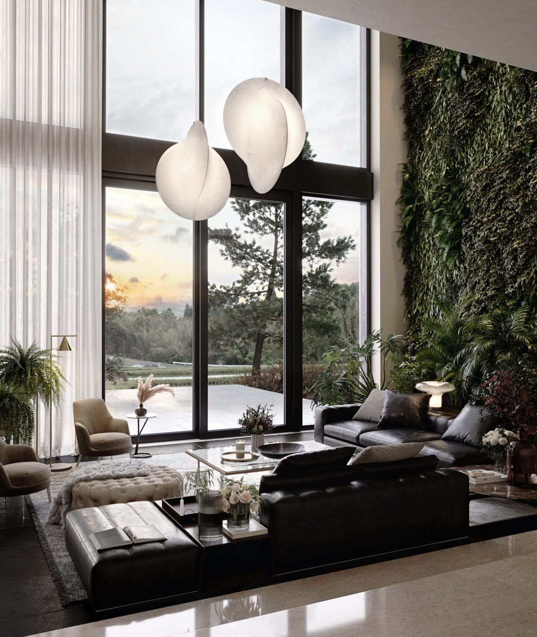 Living Room Rendering | Interior Design 3D Rendering