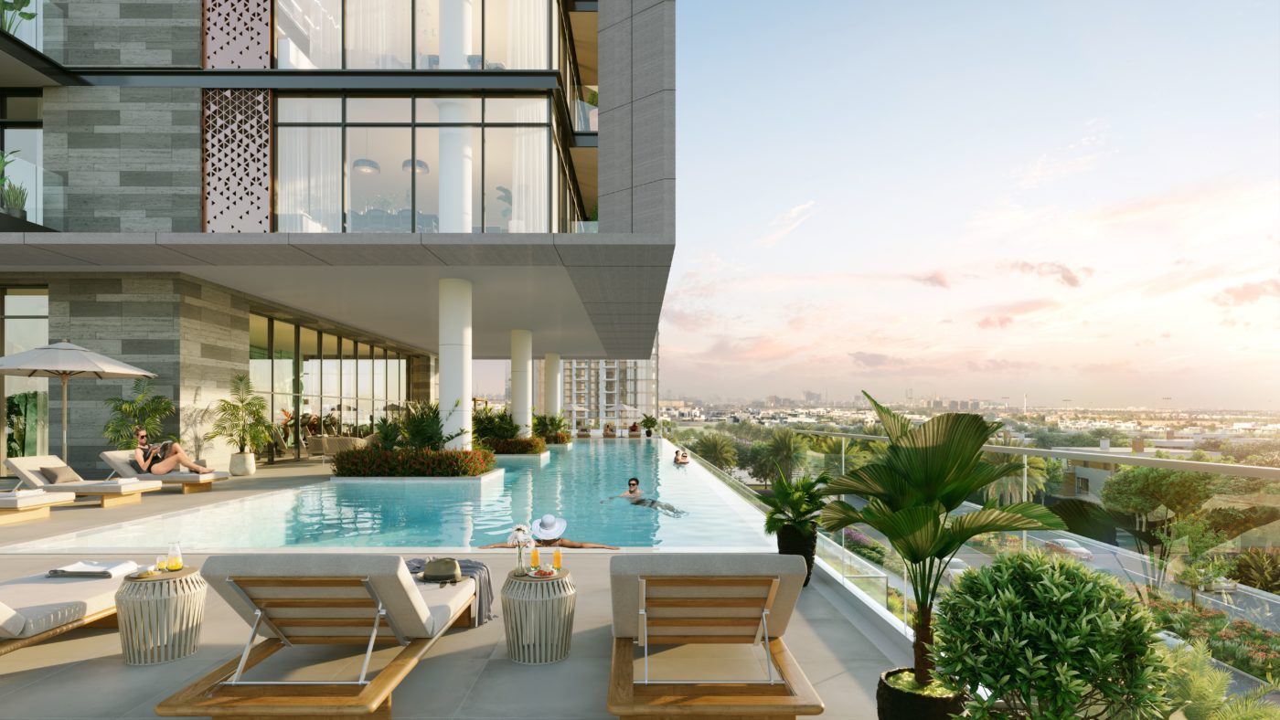 Exterior CGI for a residential complex in the UAE