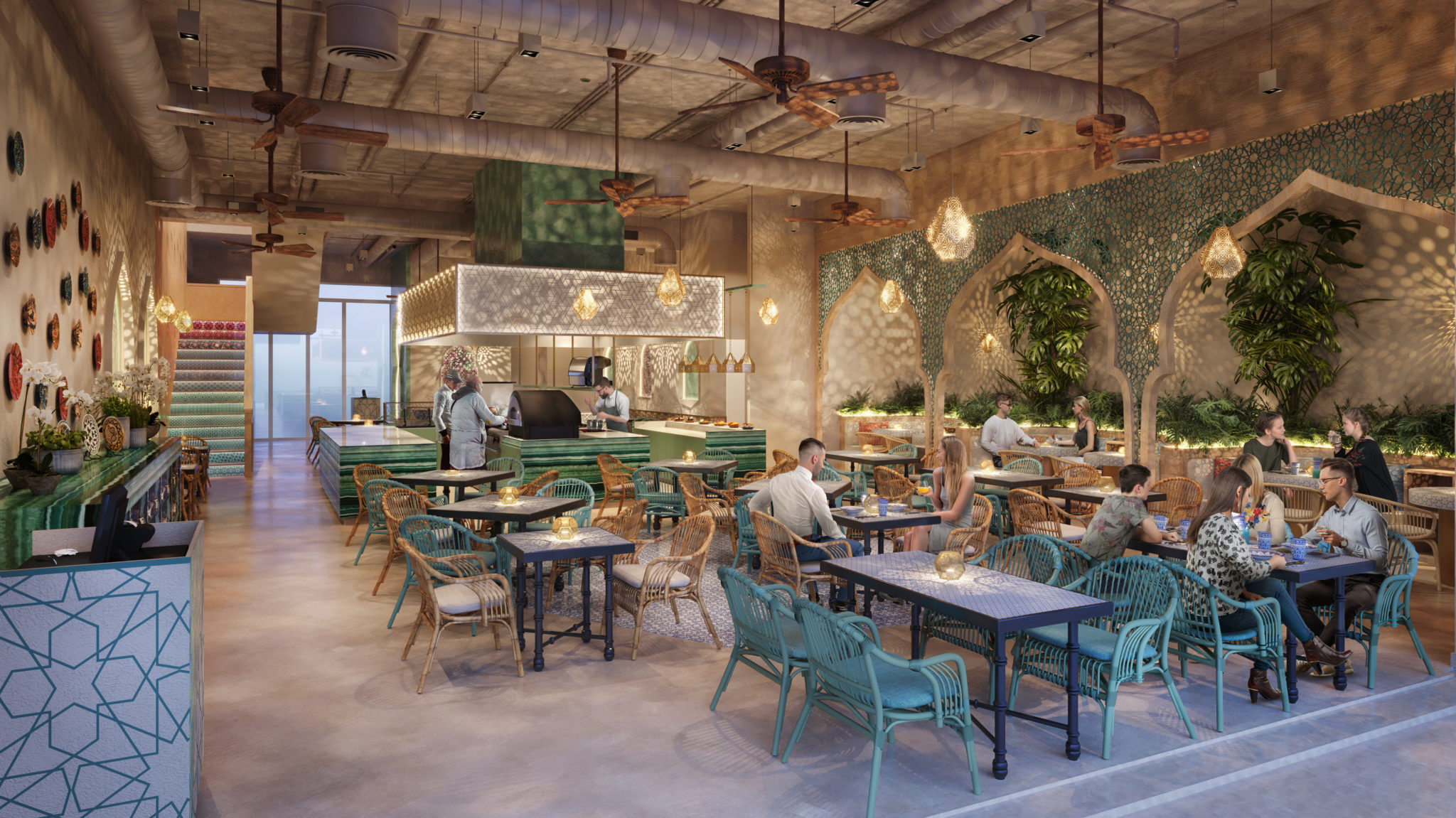 3D Restaurant Rendering | Stunning Restaurant Designs