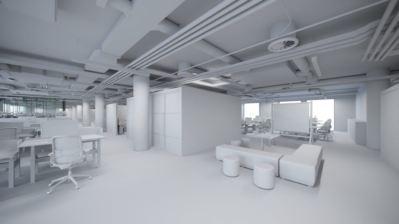 The 5 Stages of Offices and Work Places 3D Renderings