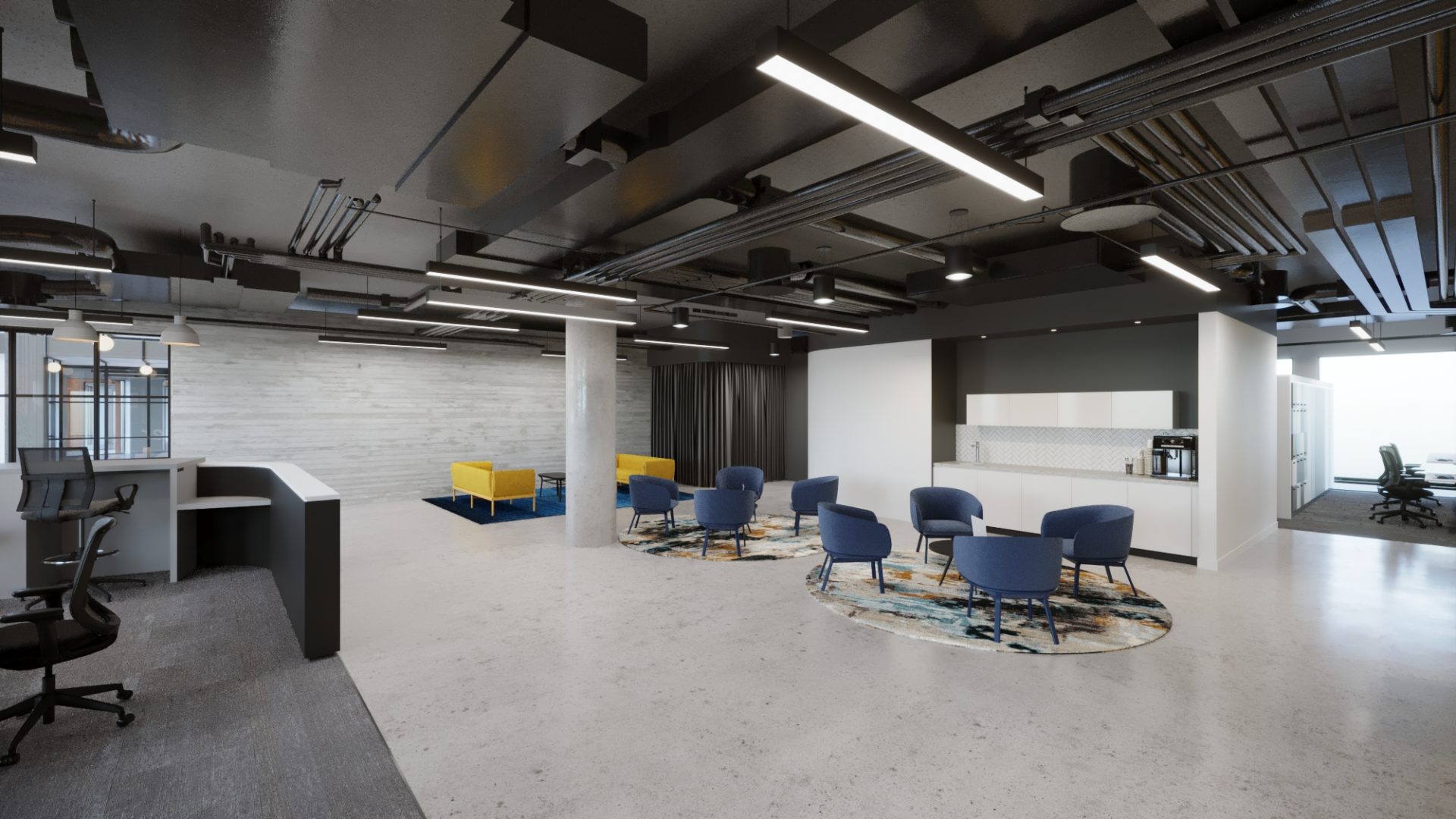 The 5 Stages of Offices and Work Places 3D Renderings