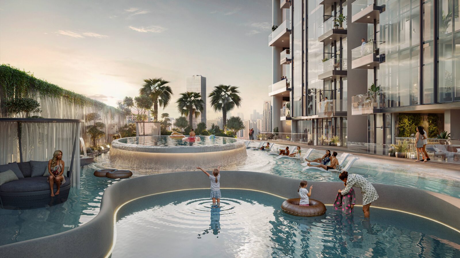 Luxurious Pool Deck, Photoreal 3D Renderings